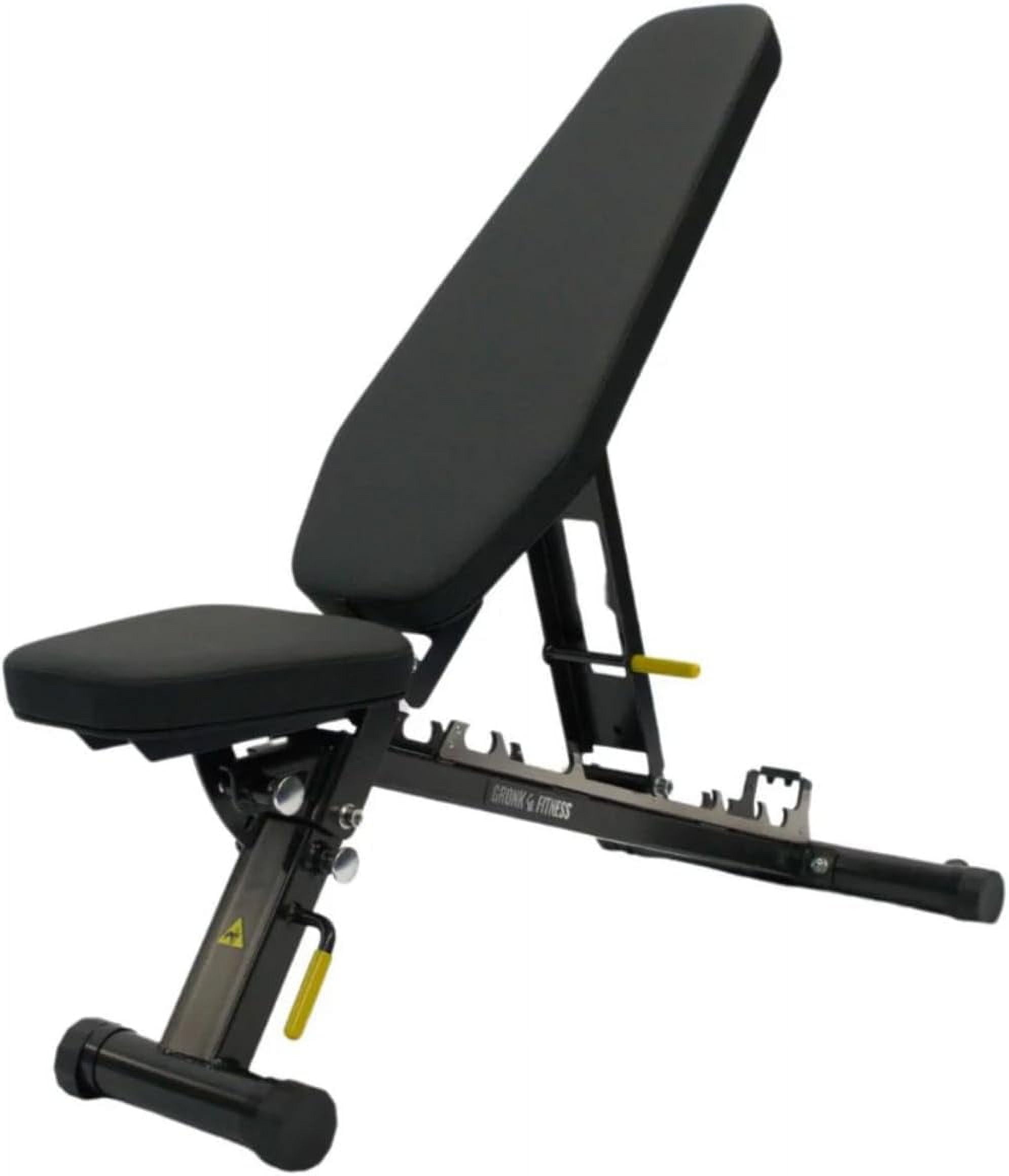 Gronk Fitness FID Bench Folding Adjustable Weight Bench | Flat/Incline ...