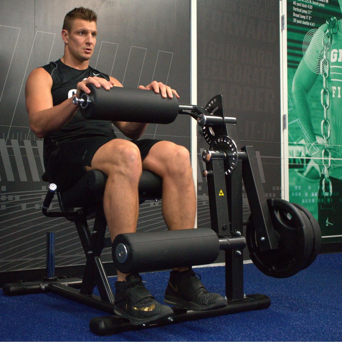 Gronk Fitness Leg Extension Machine and Leg Curl Machine | Plate Loaded ...