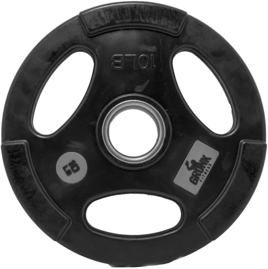 Gronk Fitness Multi-Grip Weight Plates | Rubber Coated Barbell Weights ...