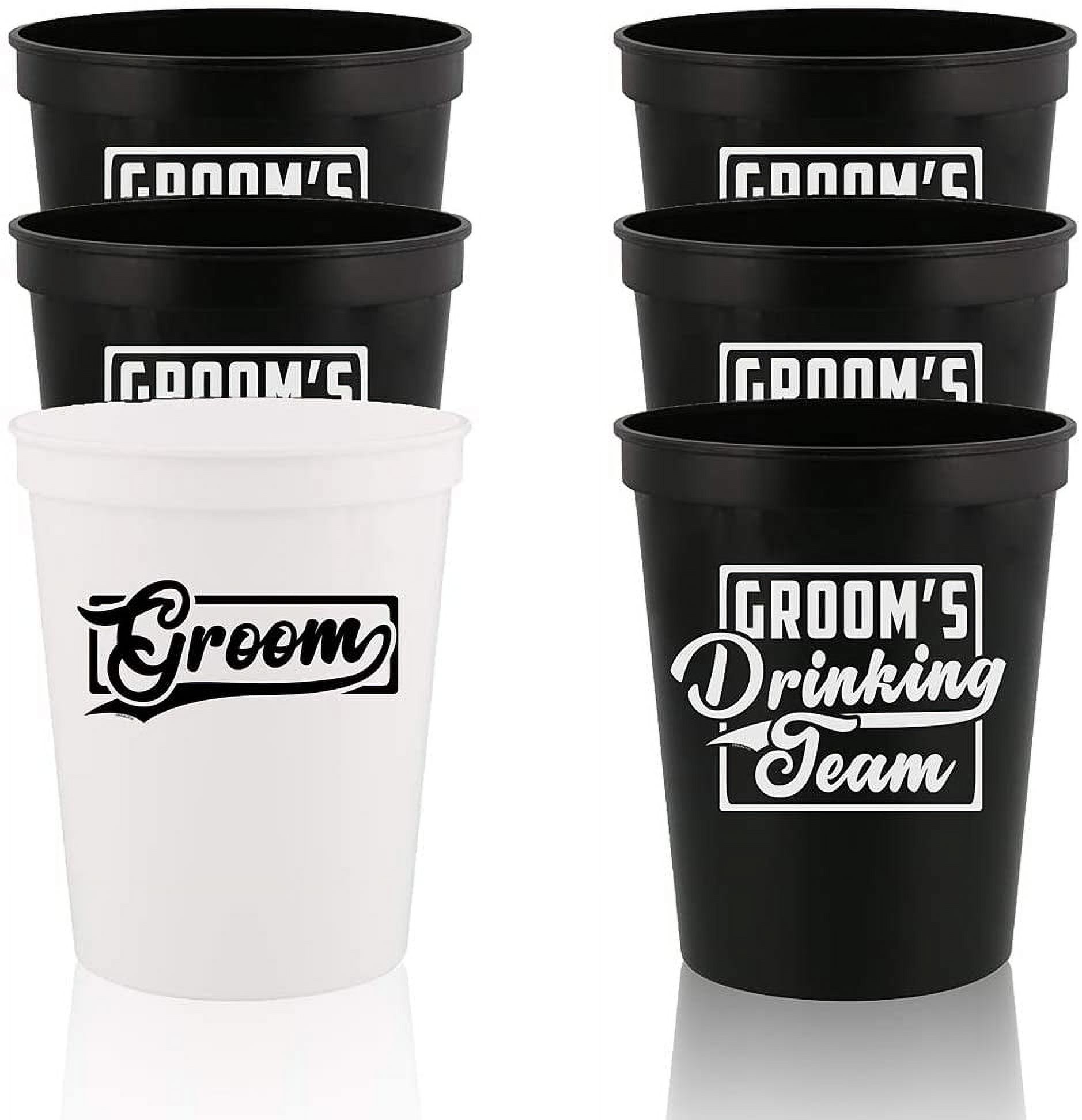 Groom and Groom's Drinking Team Stadium Party Cup 12oz Bachelorette ...