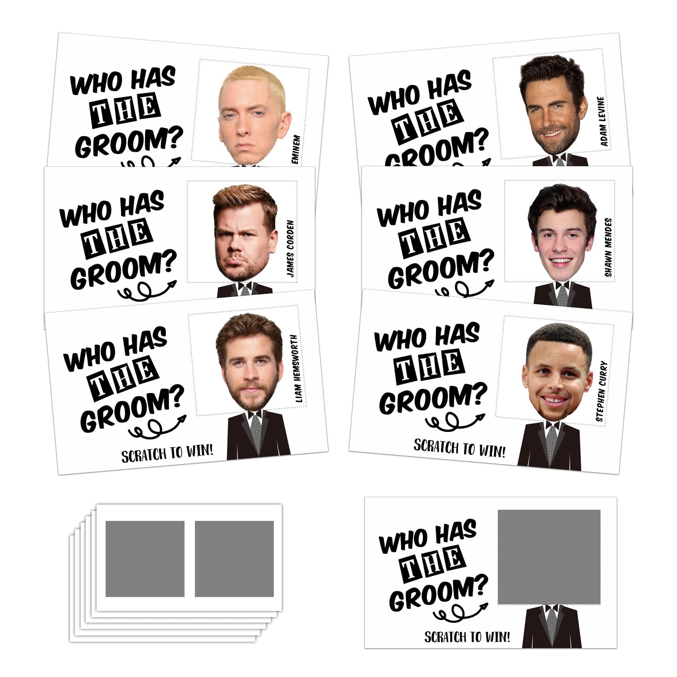 Groom Guessing Game Scratch Off Cards for Bridal Showers and ...