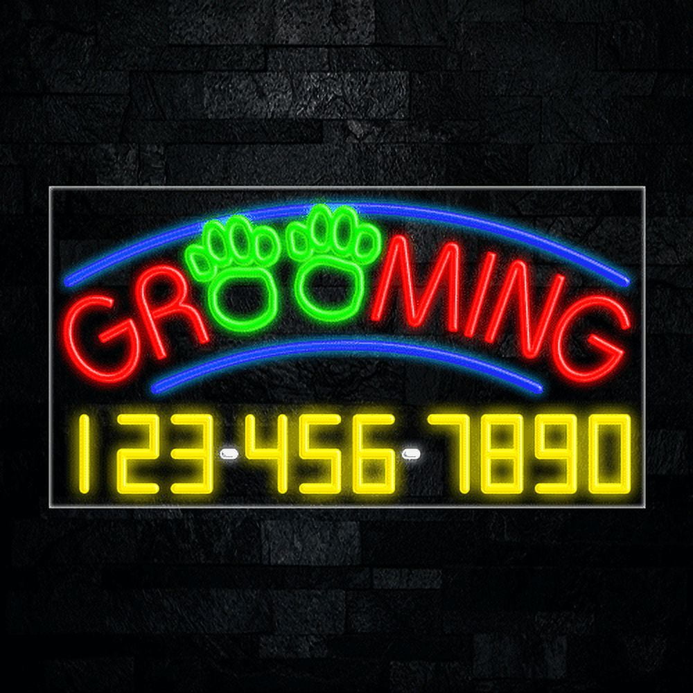 Grooming LED Neon Sign 33"L x 18"H #35069 - Walmart.com