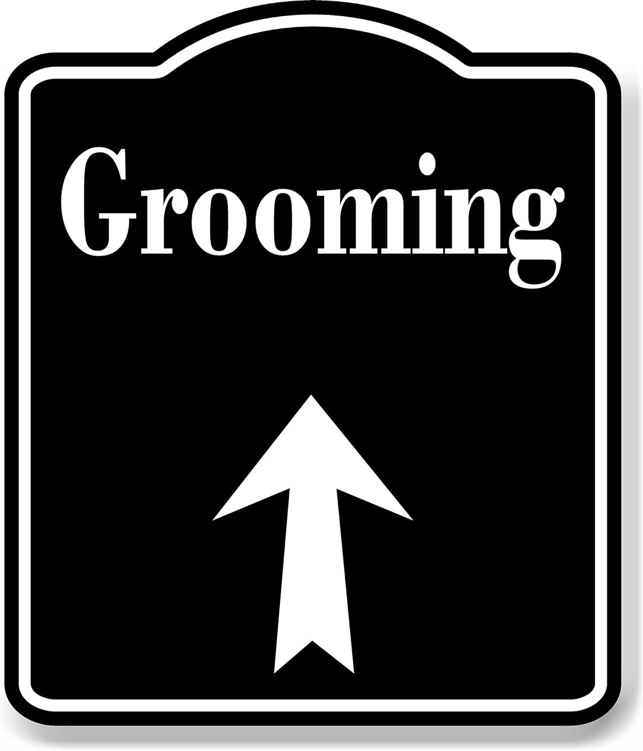 Grooming Room Up Arrow BLACK Aluminum Composite Sign, 20"x24" - Walmart.com