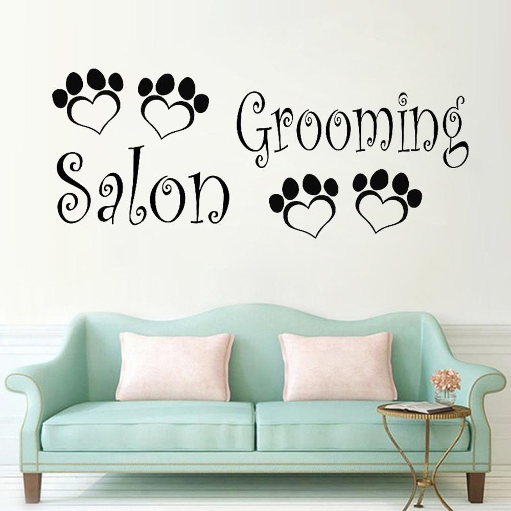 Grooming Salon Wall Decal Dogs Grooming Salon Friend Animals anime ...