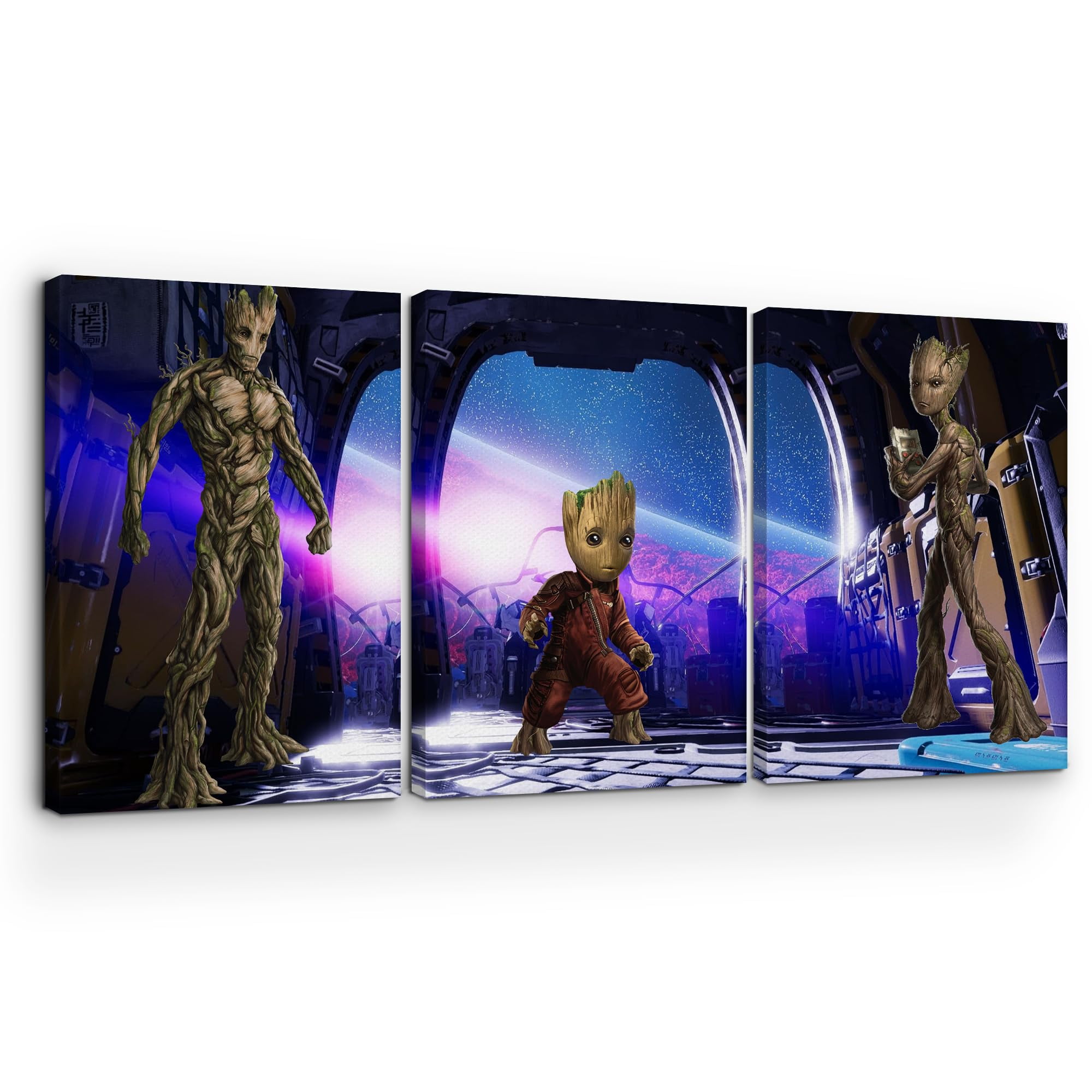 Groot Canvas Wall Art by DreamController Set of 3 - 16x24 inches ` Wall ...
