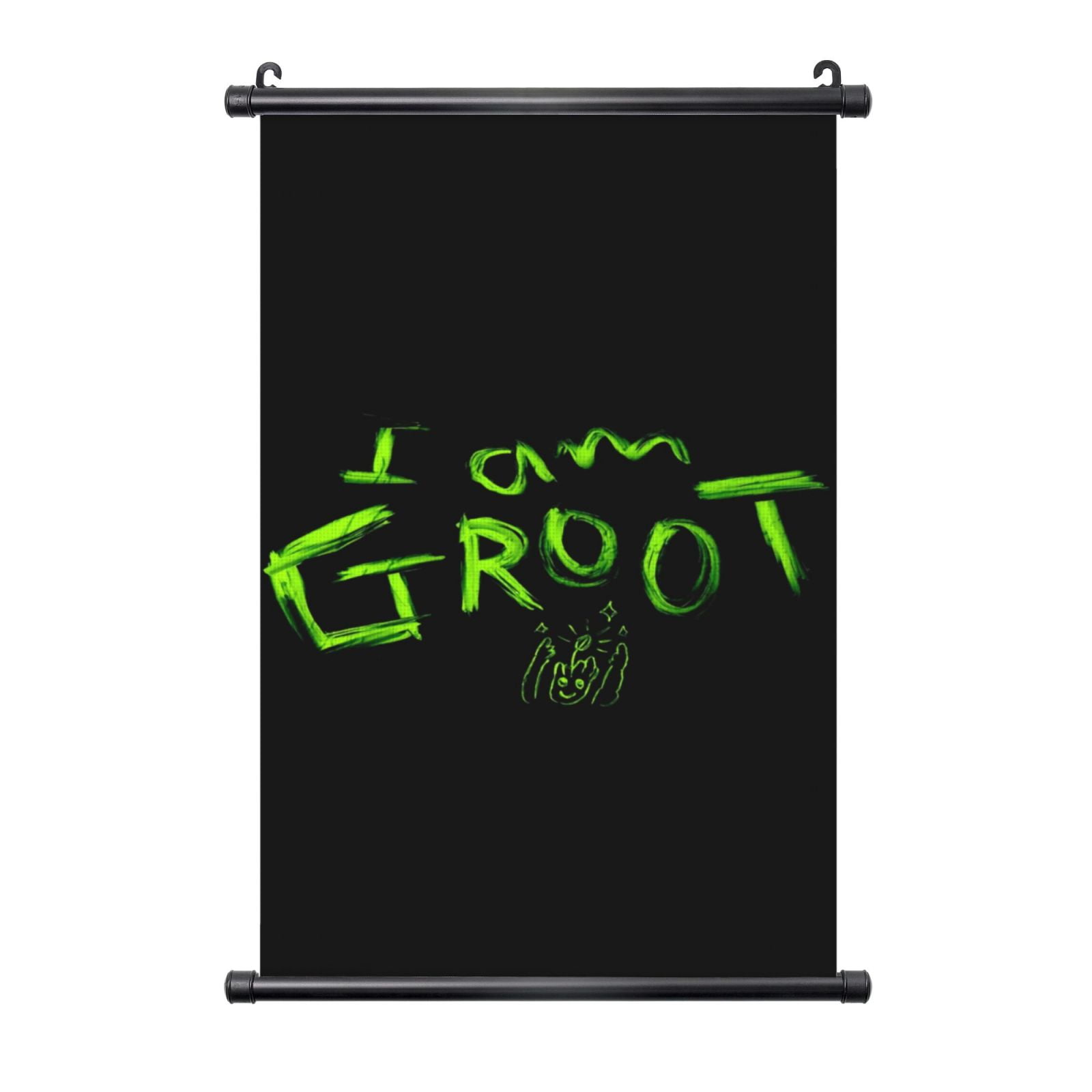 Groot Hanging Poster, Black Plastic Shaft Wall Hanging Posters Scroll ...