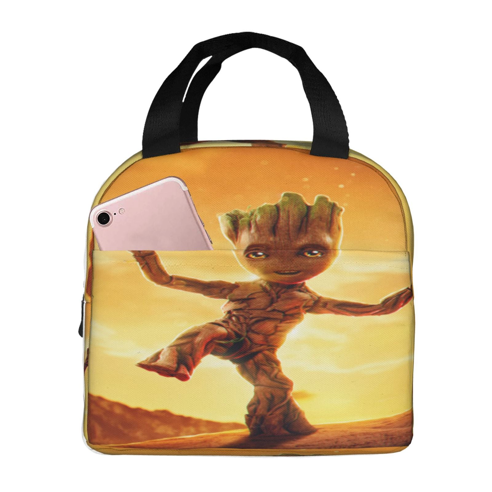 Groot Lunch Bag Cartoon Lunch Box Tote Bag Reusable Insulated Lunch ...