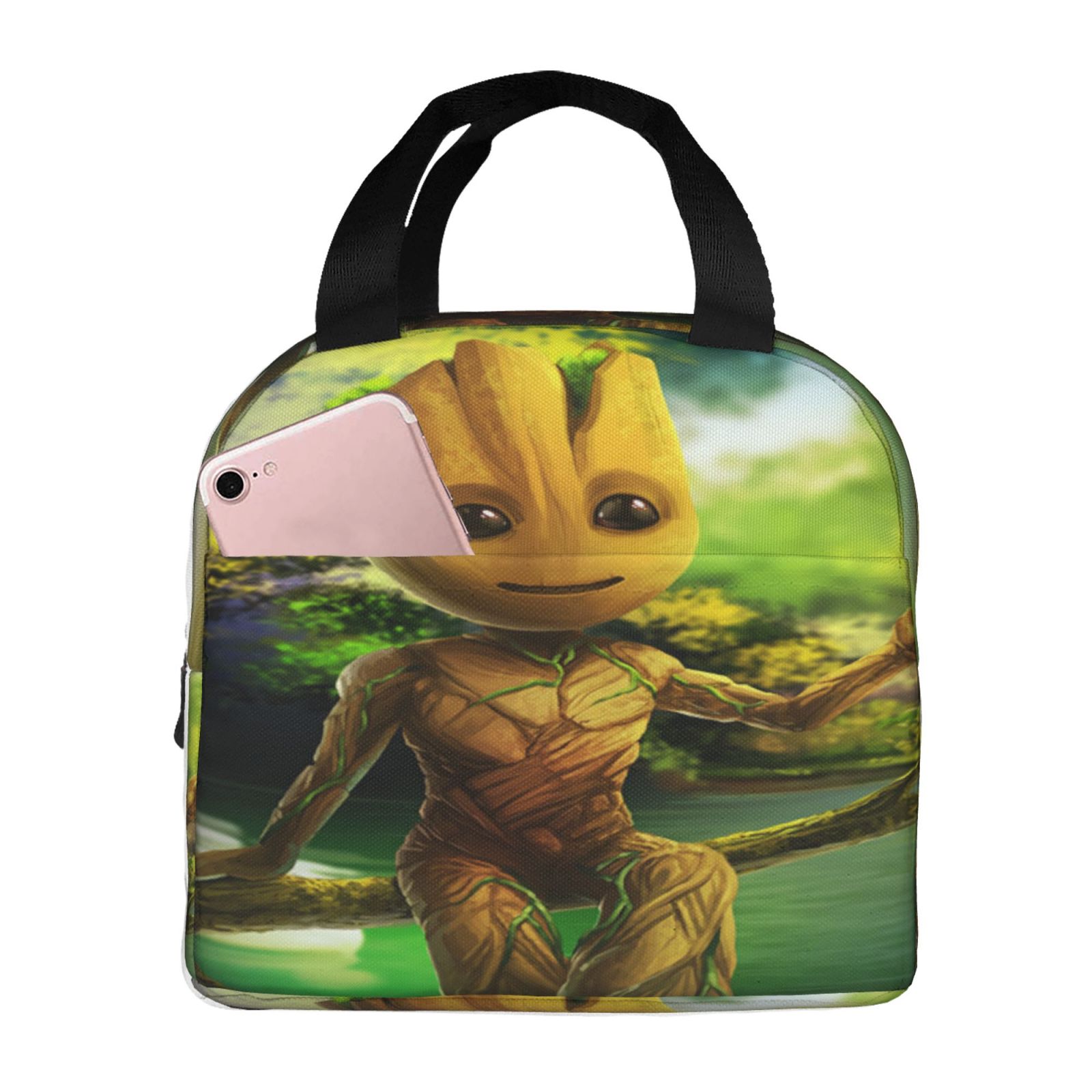 Groot Lunch Bag Cartoon Lunch Box Tote Bag Reusable Insulated Lunch ...