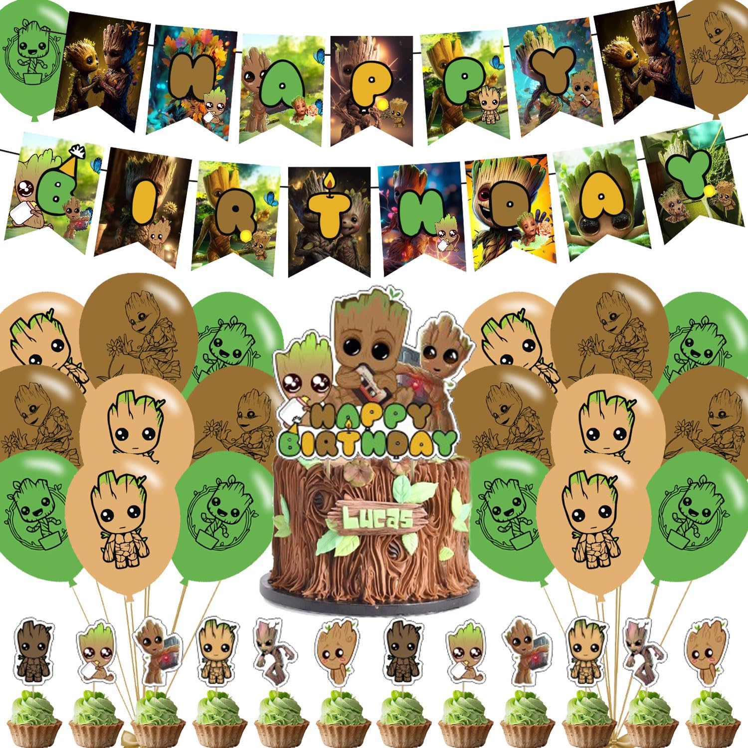 Groot Party Decorations,Groot Birthday Party Supplies NSD3 Includes ...