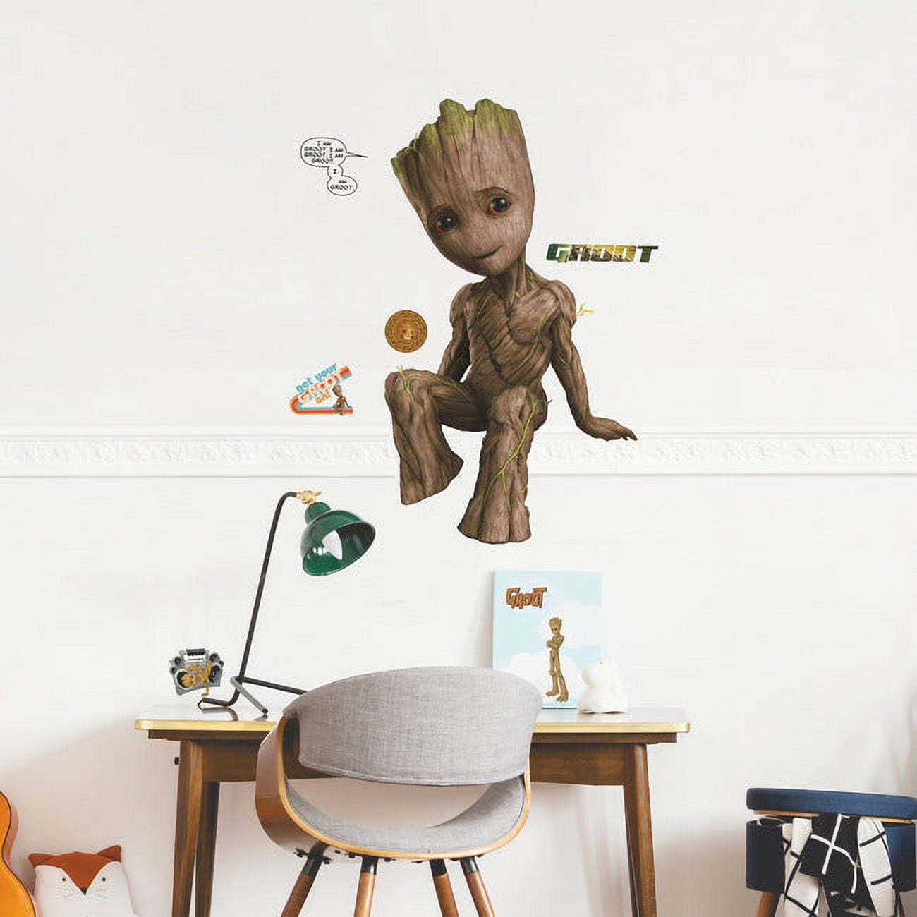 Groot Peel and Stick Giant Wall Decals - Walmart.com