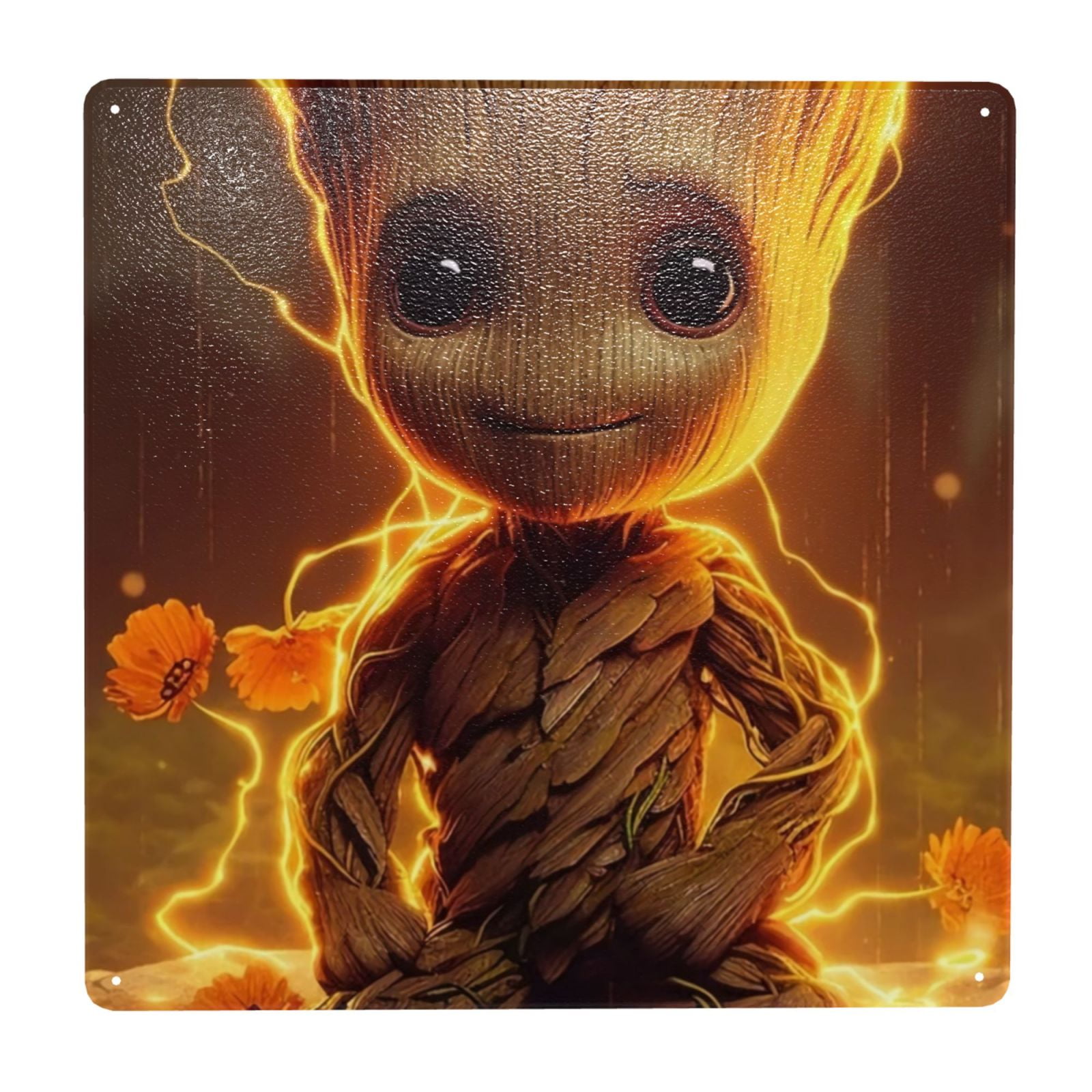 Groot Pintura Impresa En Estaño, Decoración De Pared Para El Hogar (12x 12in) - Walmart.com