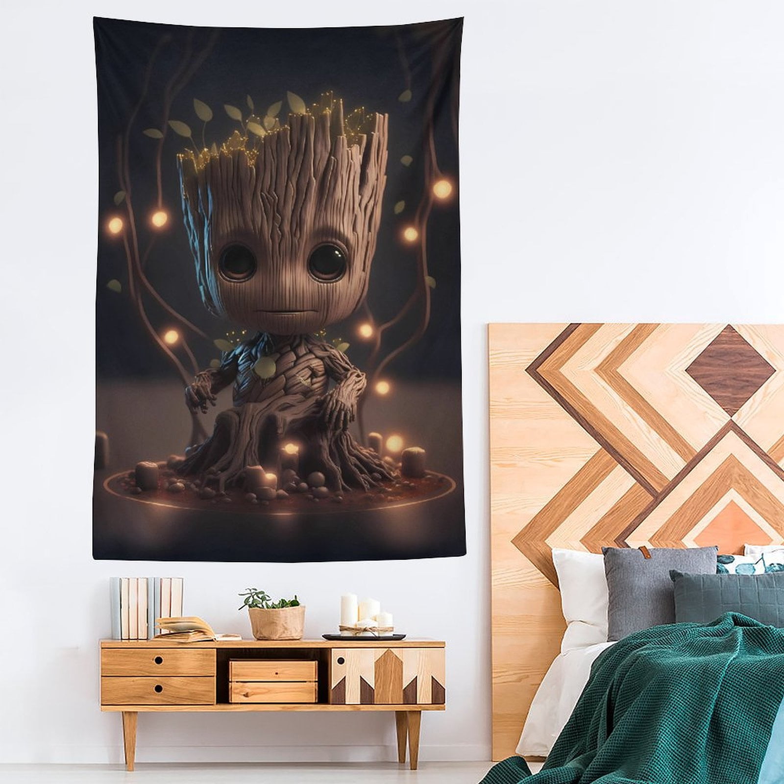 Groot Tapestry Bedroom Indie Vertical Tapestry Wall Hanging for Living ...