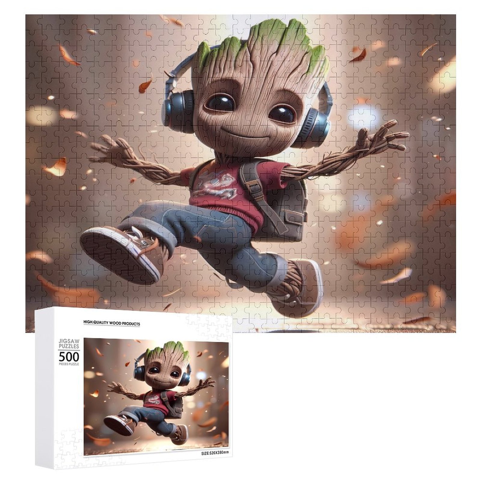 Groot Wooden Picture Puzzle-Eco-Friendly Wood, Educational Toy That ...