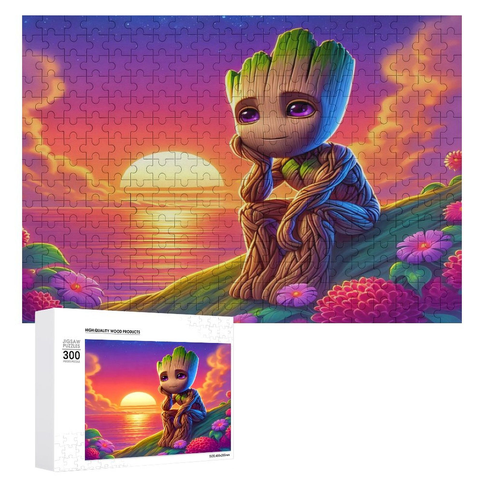Groot Wooden Picture Puzzle-Eco-Friendly Wood, Educational Toy That ...