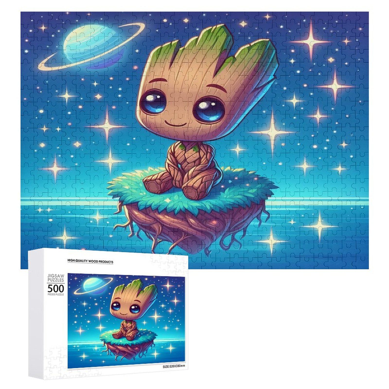 Groot Wooden Picture Puzzle-Eco-Friendly Wood, Educational Toy That ...