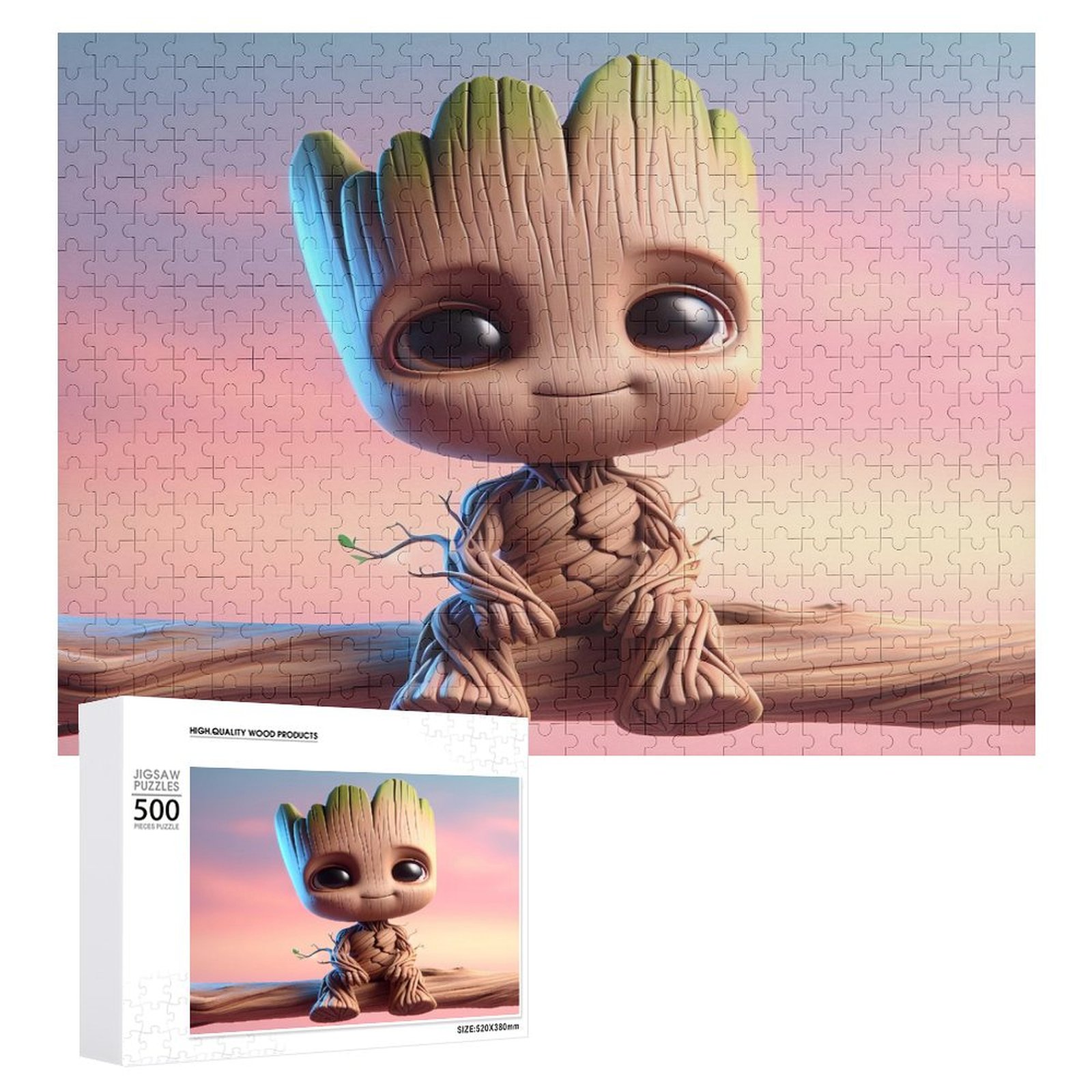 Groot Wooden Picture Puzzle-Eco-Friendly Wood, Educational Toy That ...