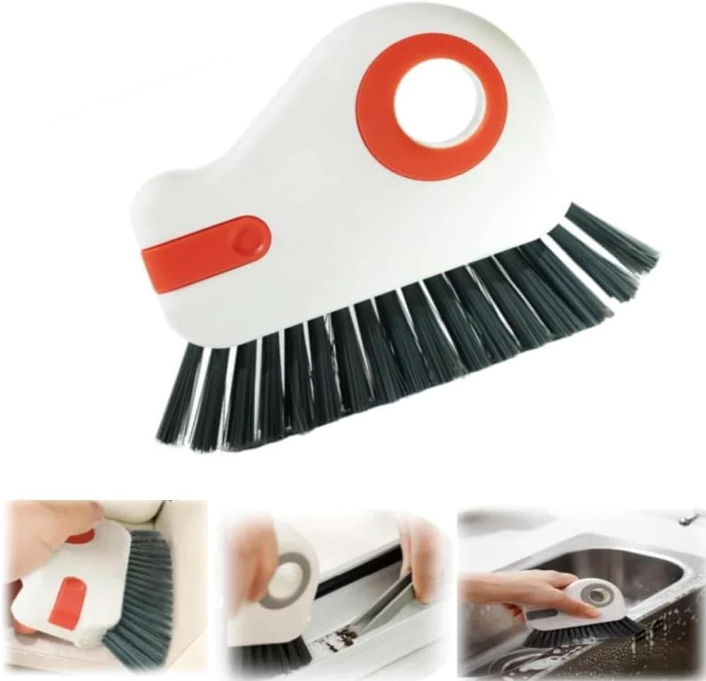 Groove Multifunction Hard Bristle Cleaning Brush with Hidden Scraper ...