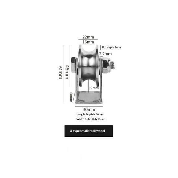 Groove Pulley Wheel for Rope Wall Mounted 2 Pack Stainless Steel Super ...