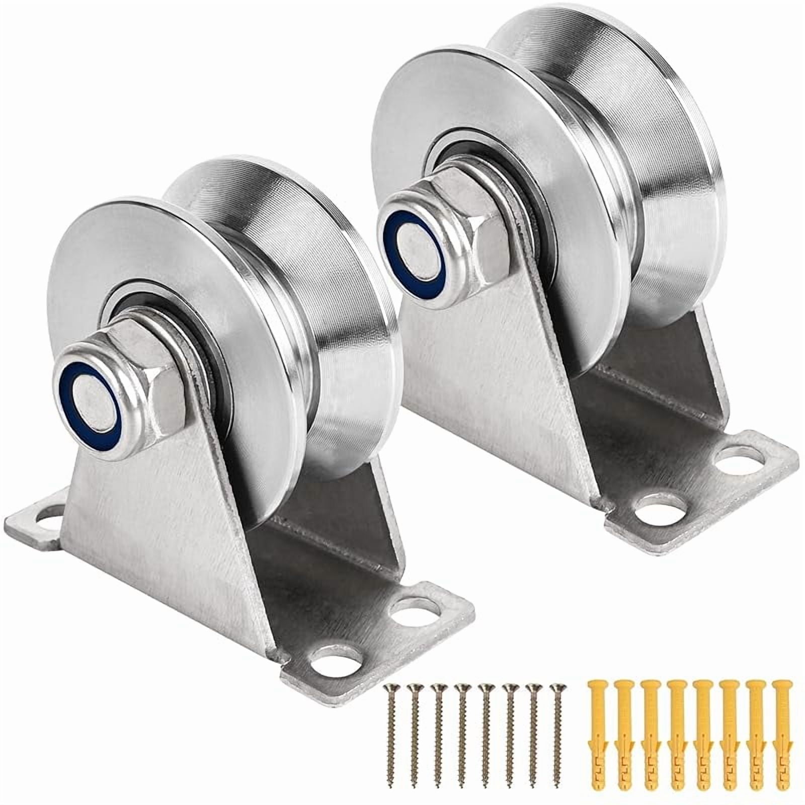 Groove Pulley Wheel for Rope Wall Mounted 2 Pack Stainless Steel Super ...