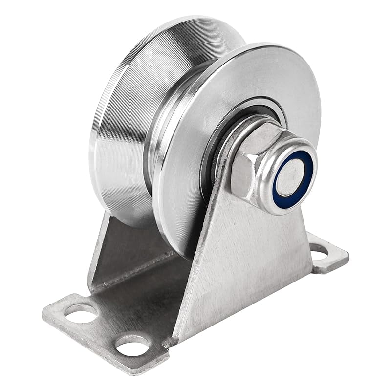 Groove Pulley Wheel for Rope Wall Mounted 2 Pack Stainless Steel Super ...