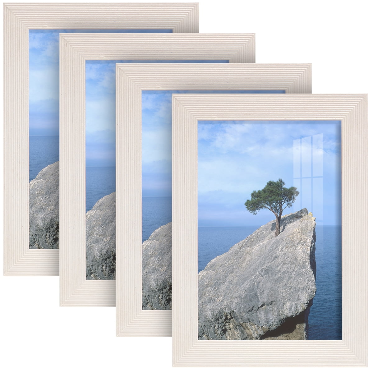 Wexford Home Wooden Photo Frames - 4 - 5x7 White Picture Frame ...