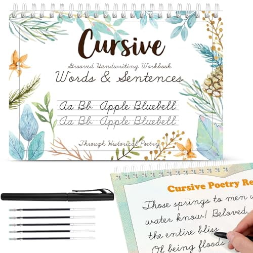 Grooved Cursive Handwriting Workbook Kit Reusable Cursive Workbook ...