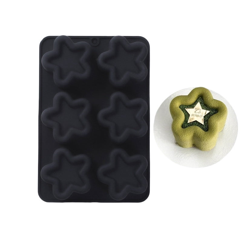 Grooved Star Six-Connect Mousse Mold | DIY Square Cake Baking Silicone ...