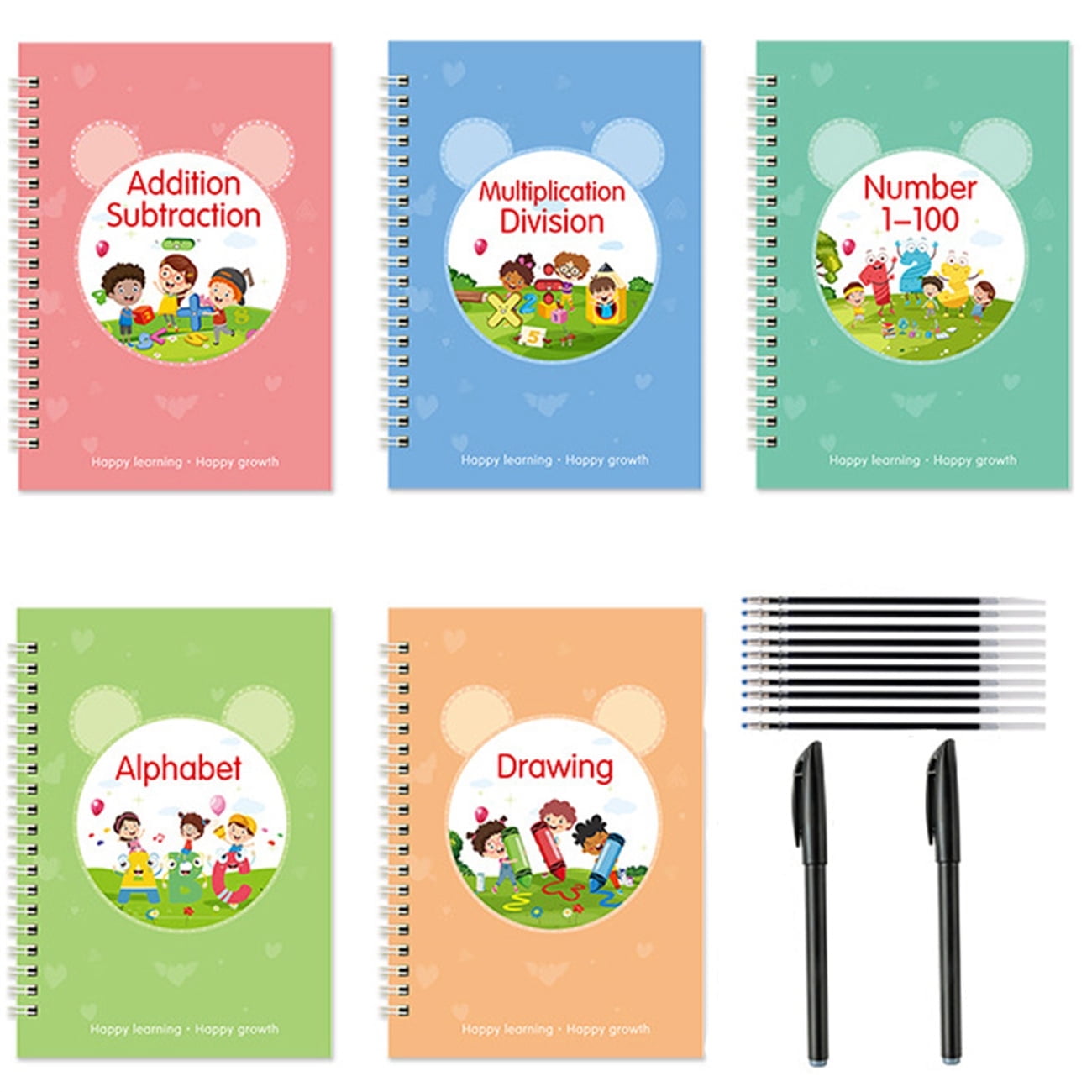 Grooved Writing Books,Bexikou Reusable Writing Practice Book ...