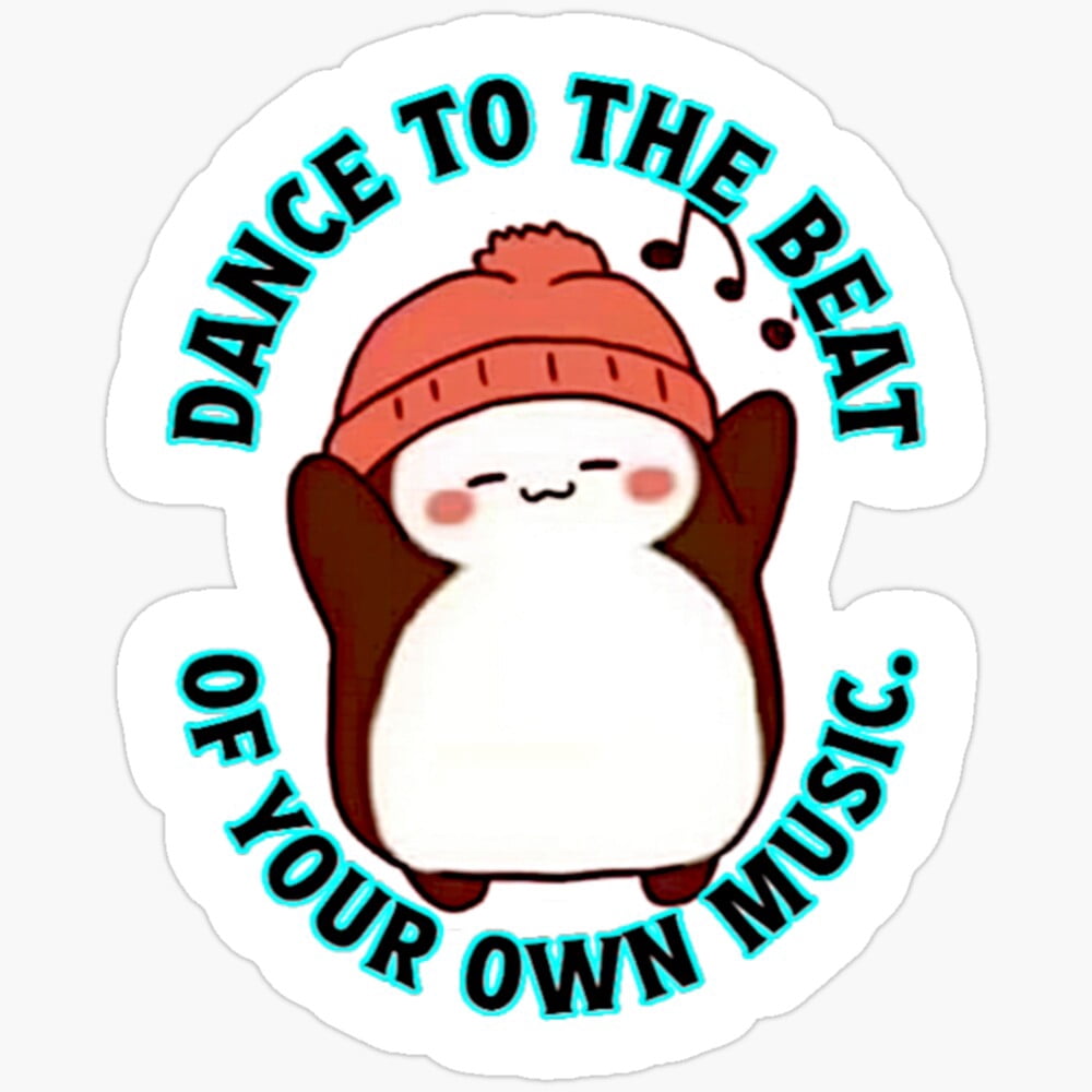 Groovenguin - Dance To The Beat Of Your Own Music Sticker Phone Decal ...