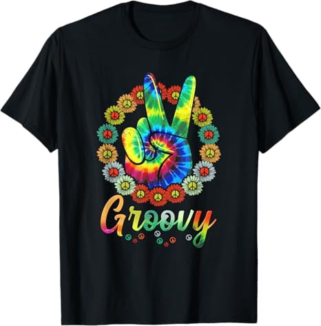 Groovy 70's Tie Dye Vintage 70s Retro 70's Hippie Costume T-Shirt ...