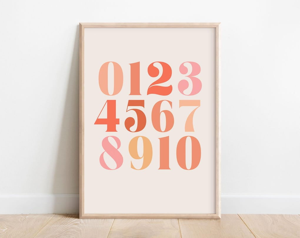 Groovy Alphabet Print, Kids Wall Art, Boho Toddler Playroom, Cute ...