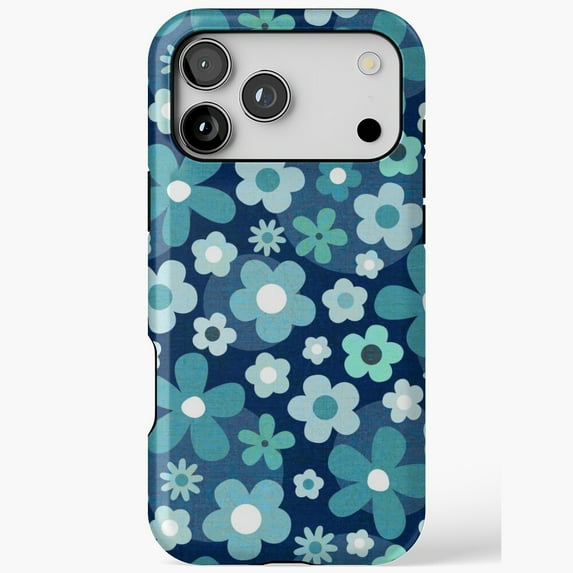 Groovy Baby Indigo And Aqua Pattern iPhone Case 17 16 15 14 13 12 11 ...