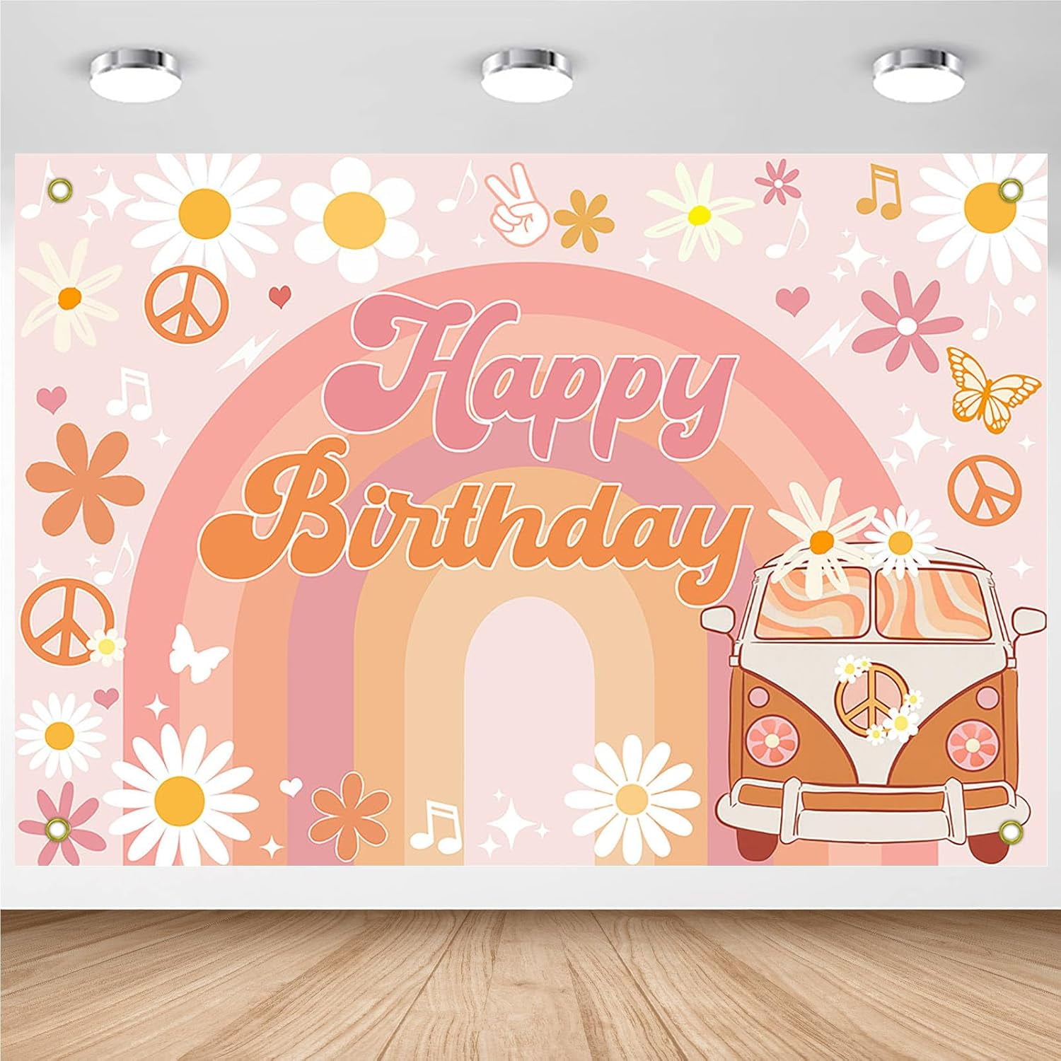 Groovy Birthday Banner for Retro Hippie Birthday Party Decorations ...