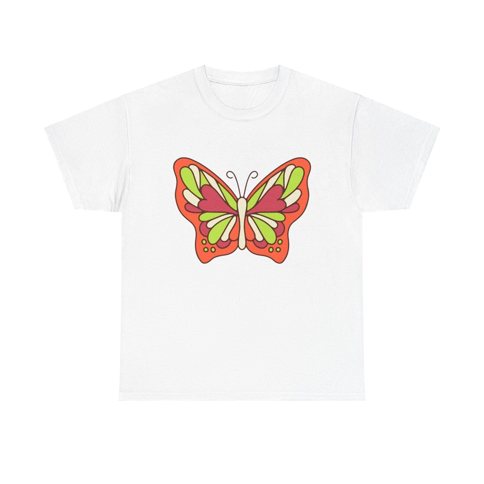 Groovy Butterfly T-Shirt - retro 70s hippie nature insect colorful ...