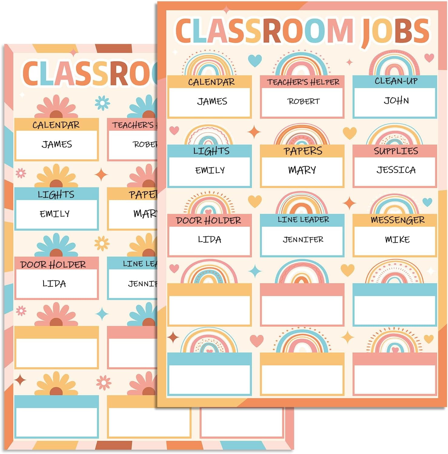 Groovy Class Jobs Chart For Classroom Retro Themed Class Jobs Bulletin ...