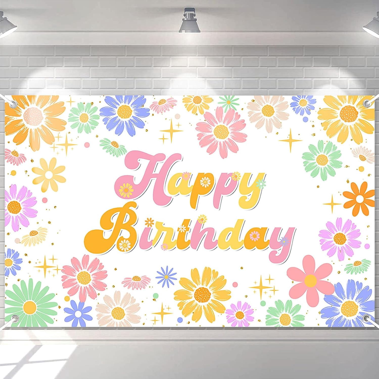 Groovy Daisy Birthday Banner Daisy Flower Birthday Party Decorations ...