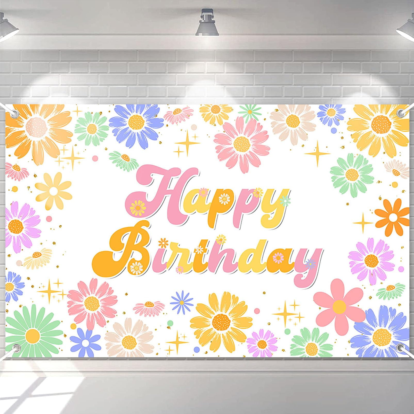 Groovy Daisy Birthday Banner Daisy Flower Birthday Party Decorations ...