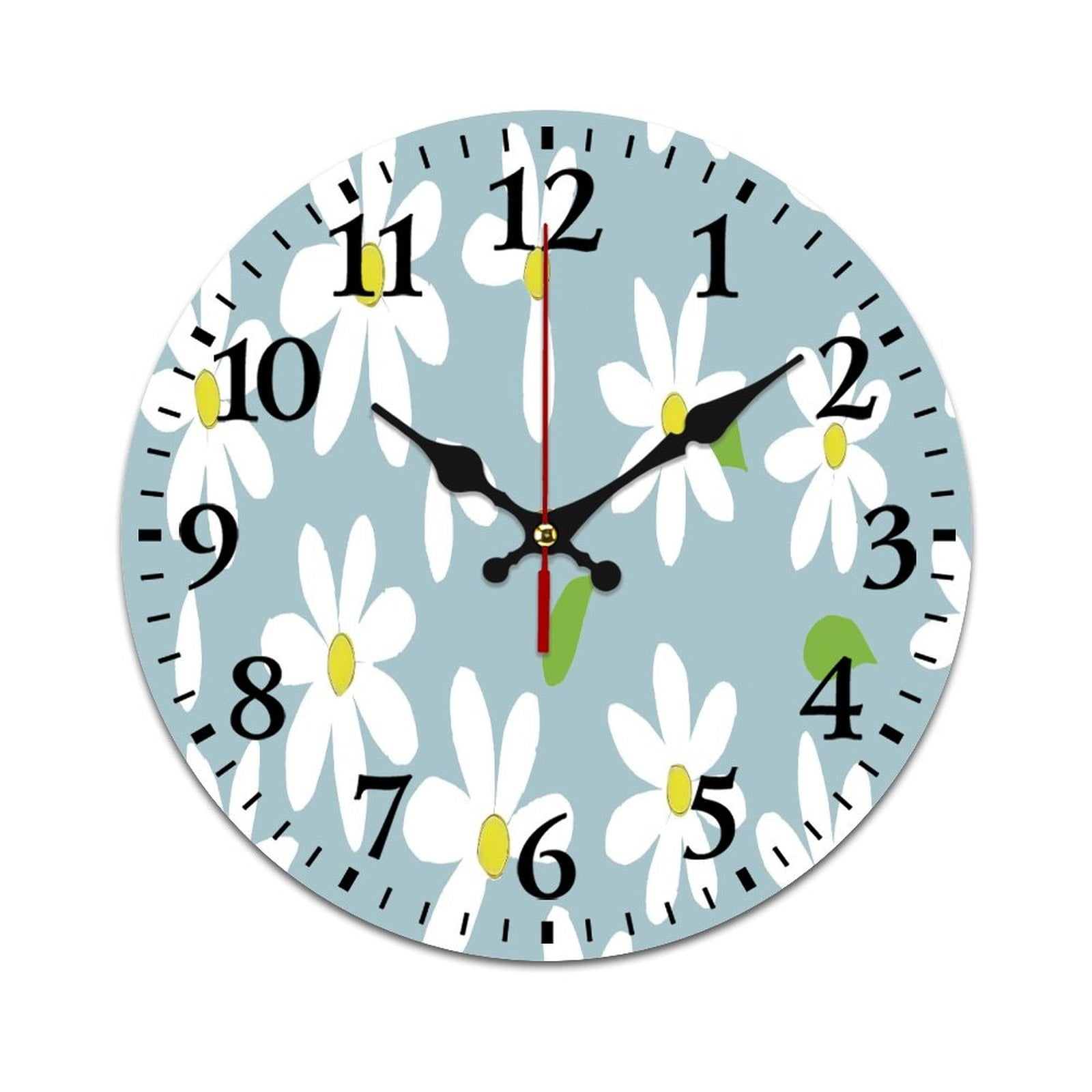 Groovy Daisy Flower Wall Clock Modern Design Clocks Wall Hanging Home ...