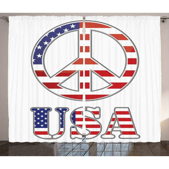 Peace Sign Curtains for Living Rooms and Bedrooms at Walmart
