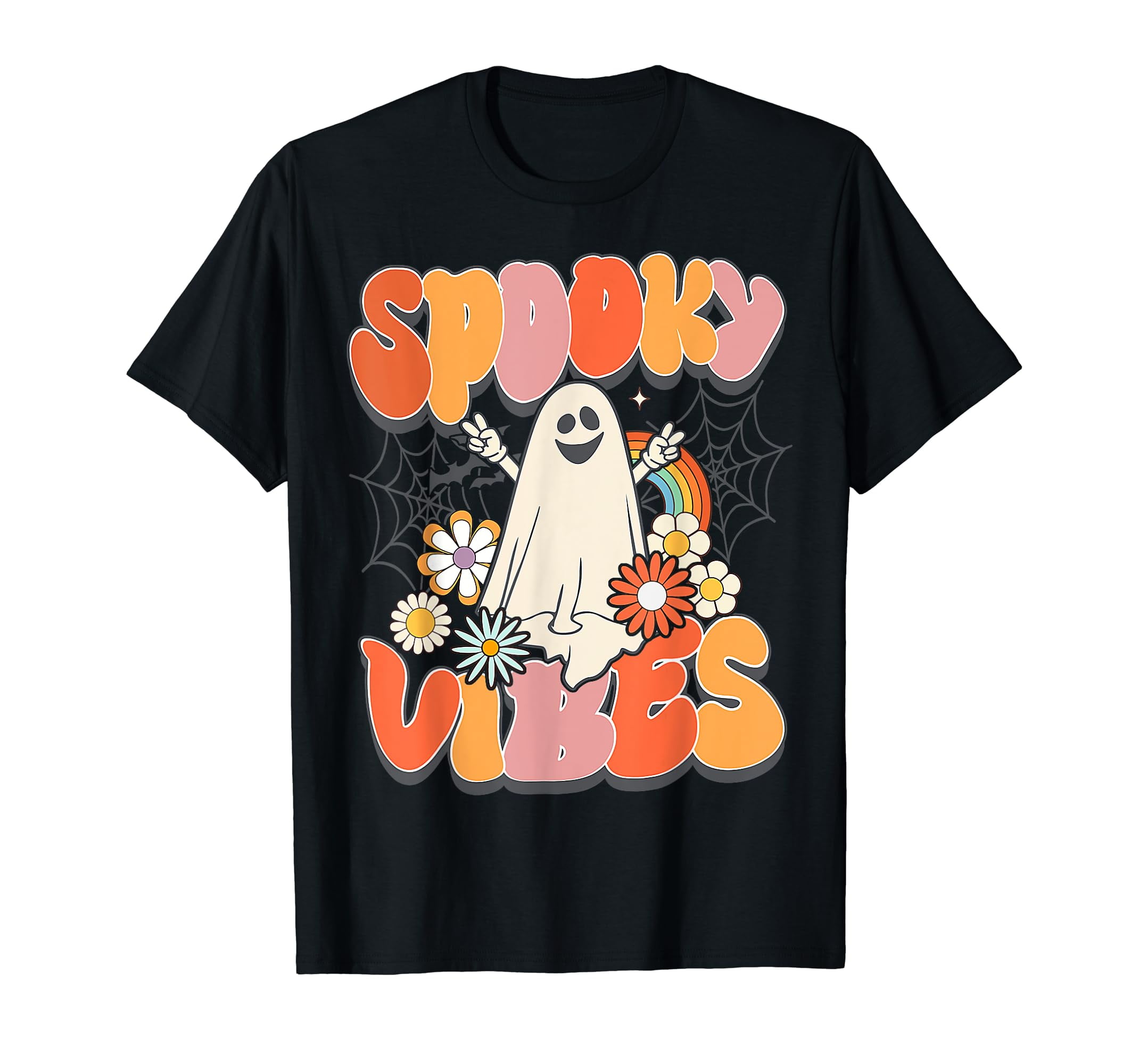 Groovy Floral Boo Spooky Halloween Costume Mens T-Shirt - Walmart.com