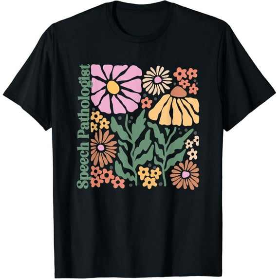 Groovy Flower SLP Boho Speech Language Pathologist AAC T-Shirt, F689 ...