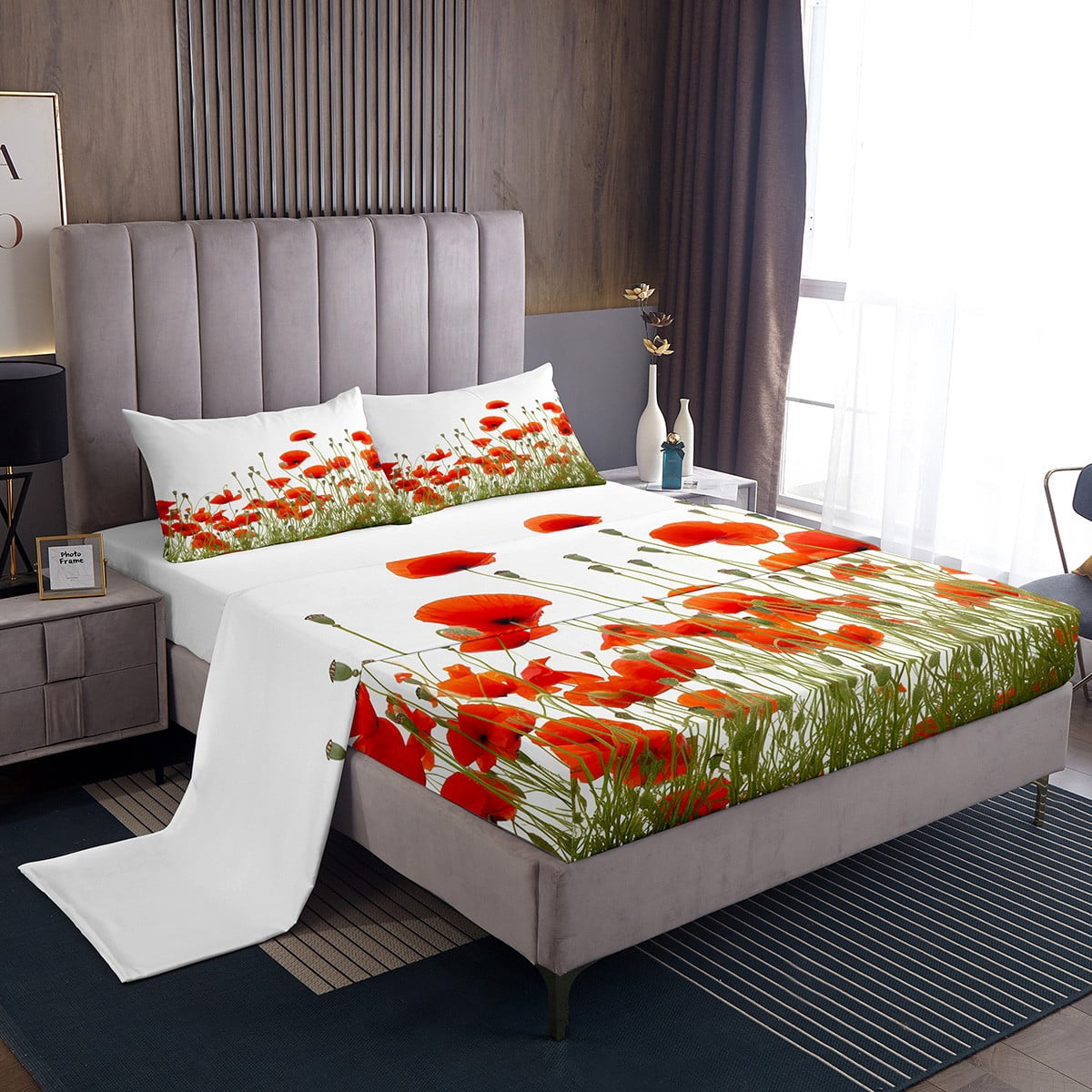 Groovy Flower Sheet Set Teens Adults,Watercolor Flower Bed Sheets Set ...