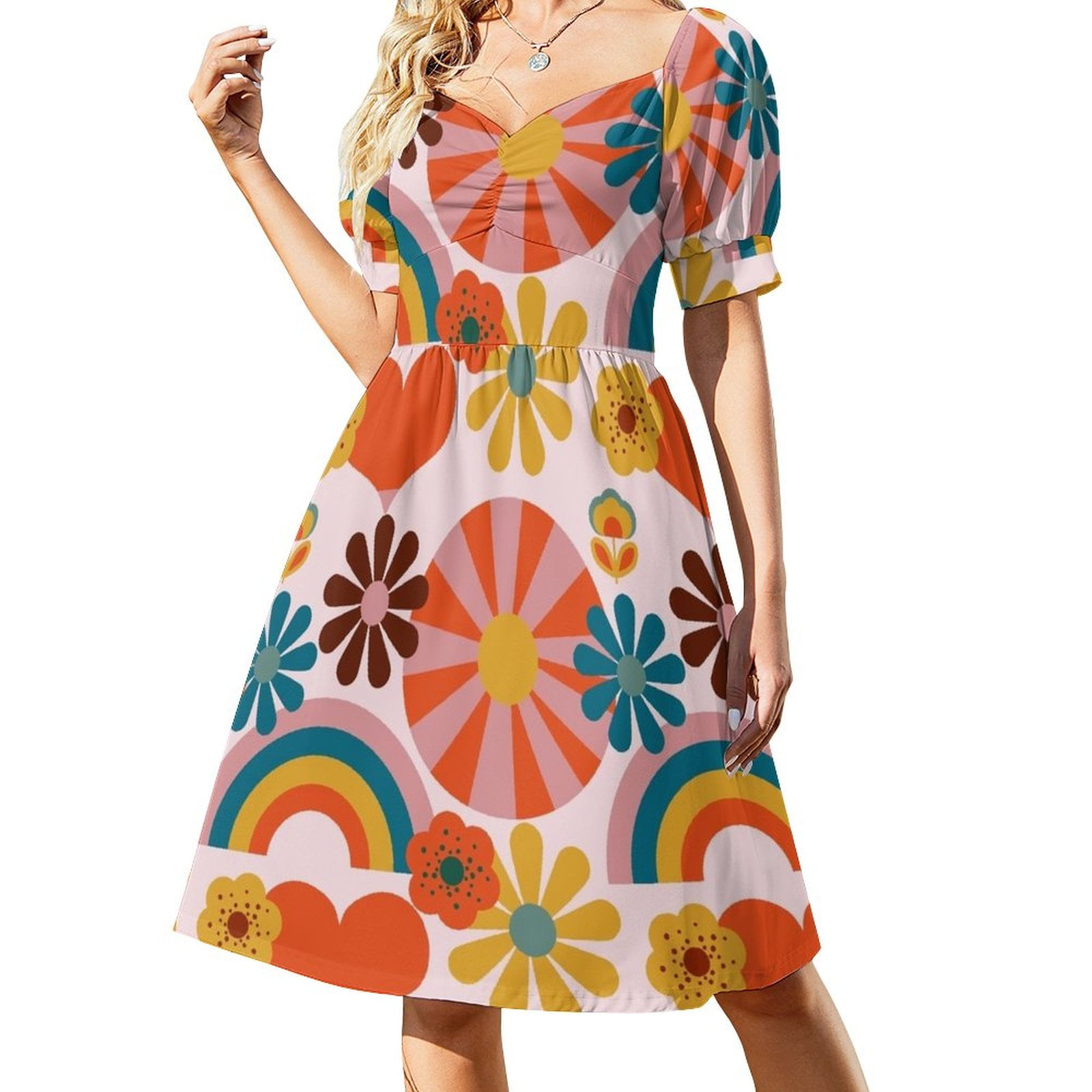 Groovy Girl Dress long dress women dress women summer 2024 beach outfits for women - Walmart.com