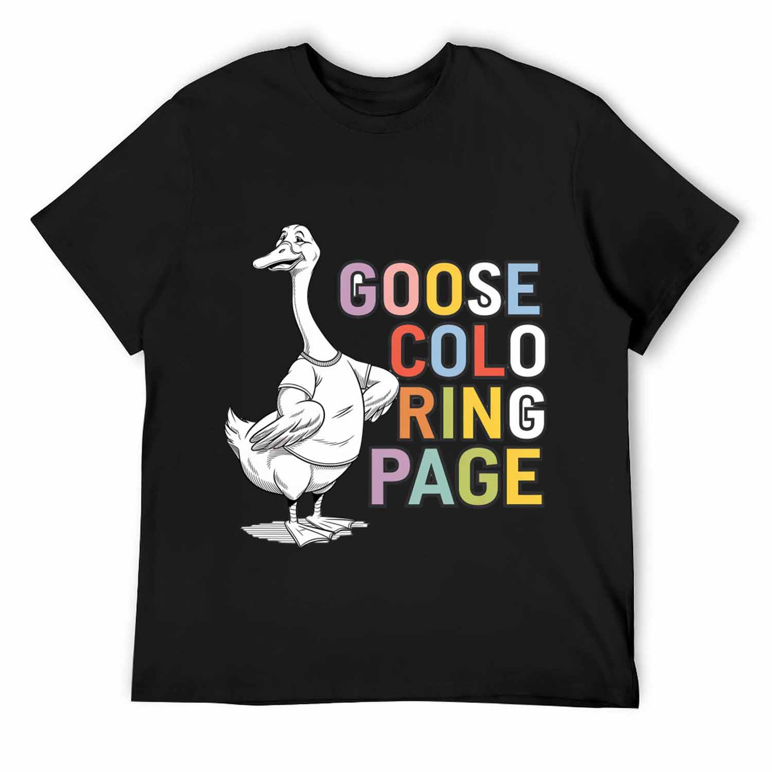 Groovy Goose coloring paget shirt design dragonfly Rainbow Pencil ...