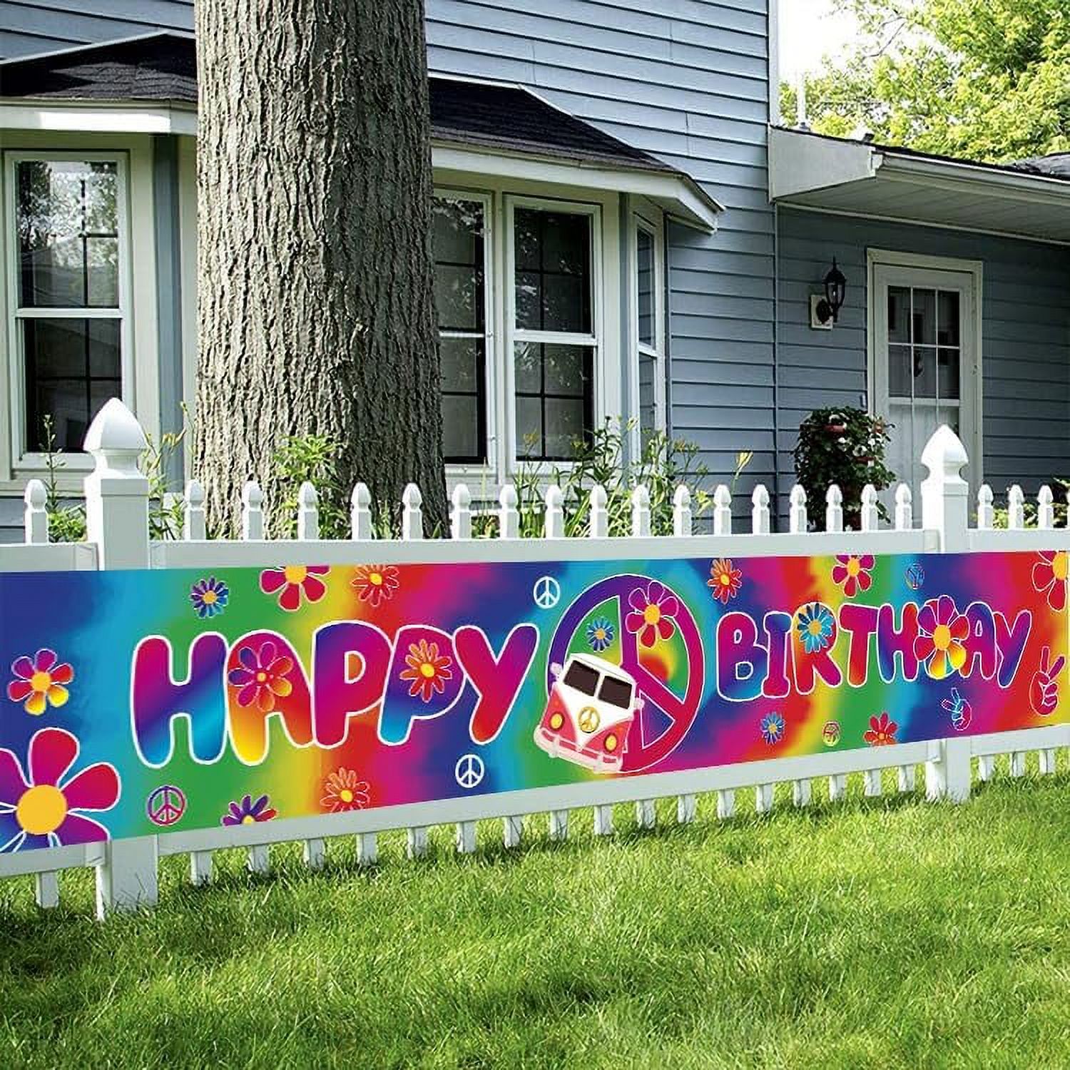 Groovy Happy Birthday Backdrops, 60's Carnival Groovy Birthday Party ...