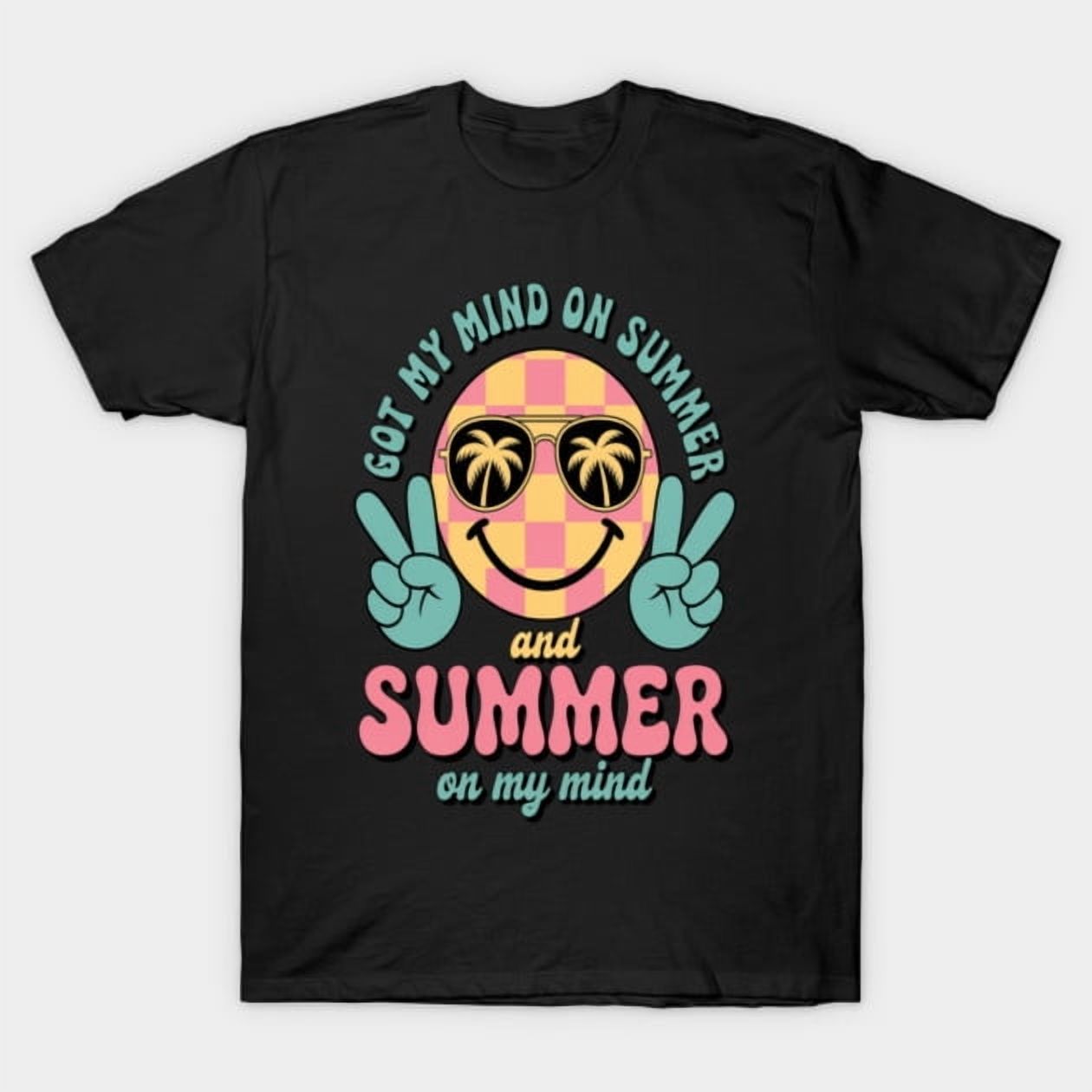 Groovy Happy Face Summer Vibes Got My Mind On Summer Teacher Retro ...