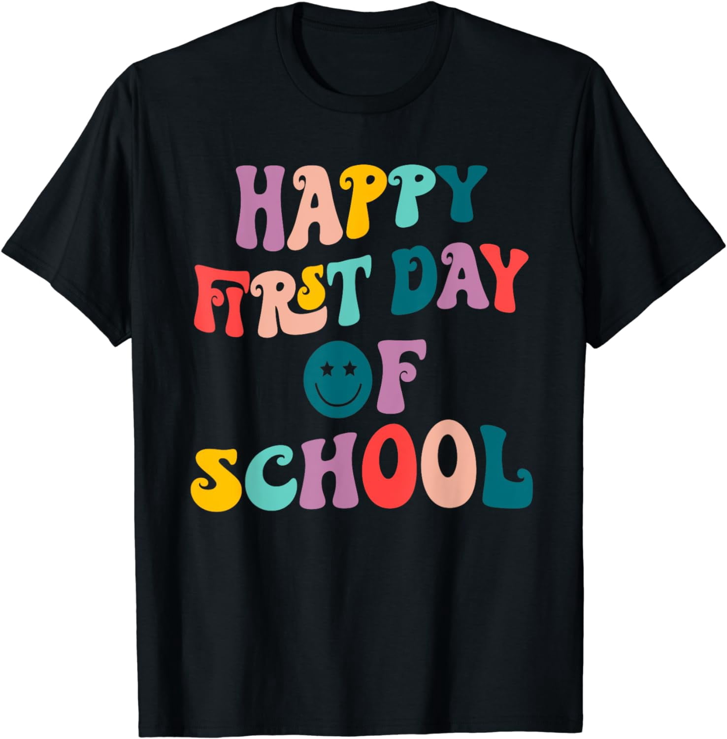 Groovy Happy First Day Of School For Teachers Students T-Shirt ...