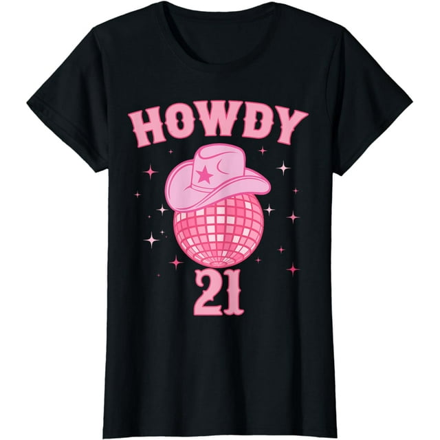 Groovy Howdy 21 Awesome 21st Birthday Gifts for Women Girls T-Shirt ...