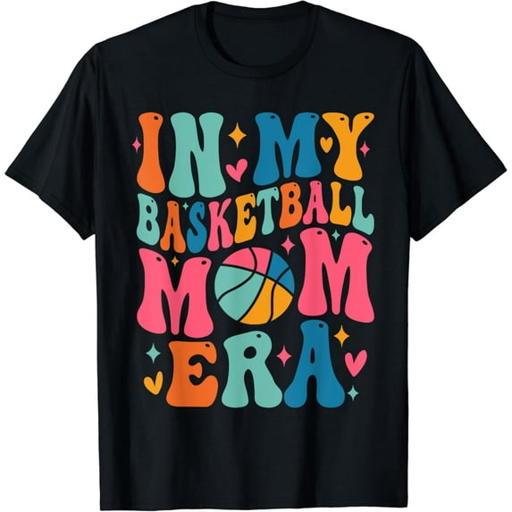 Groovy In My Basketball Mom Era Basketball Mama Mother T-Shirt ...