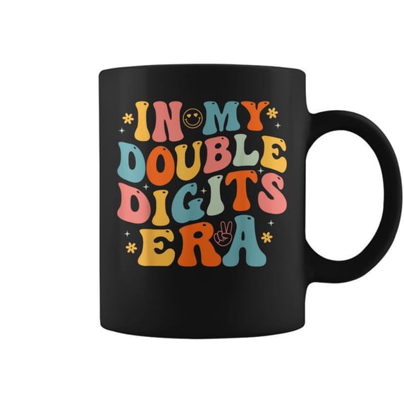 Groovy In My Double Digits Era 10Th Birthday For Boy Girl Coffee Mugs ...
